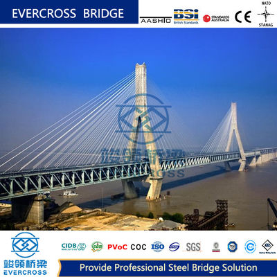 COC Certificate Cable Stayed Bridges Long Life Prefab Steel Bridges