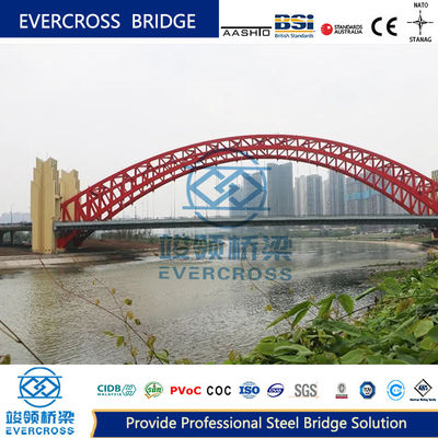 Prefabricated Steel Arch Bridge Magnificent Stability Arched Pedestrian ...