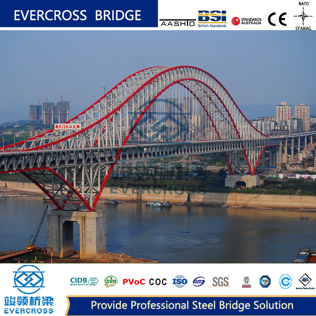 Permanent Steel Arch Bridge Prefab Steel Bridges With High Strength Video