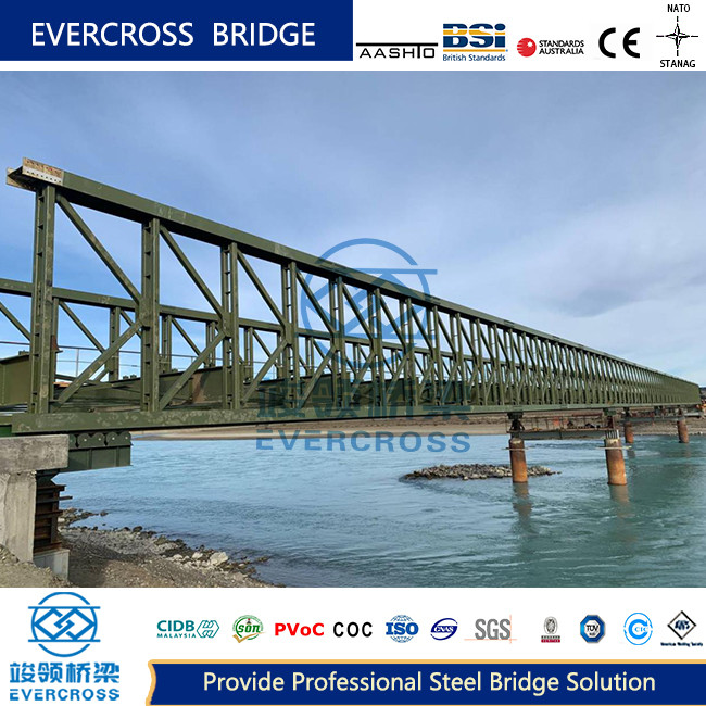 Compact 200 30.48m Single Truss Single Storey Bailey Bridge With Simple ...