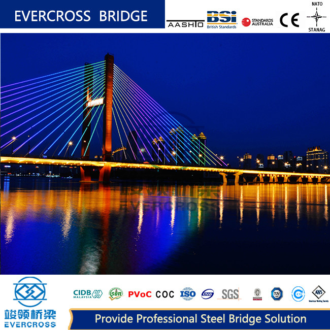 Professional Cable Stayed Bridges Rigid Frame Great Stability Custom