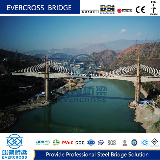 Steel Concrete Cable Stayed Bridge Custom Prefabricated Steel Truss ...