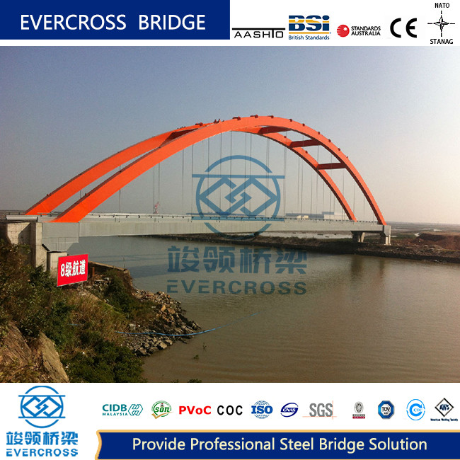 Prefabricated Steel Arch Bridge Custom Steel Bridge For Heavy Duty ...