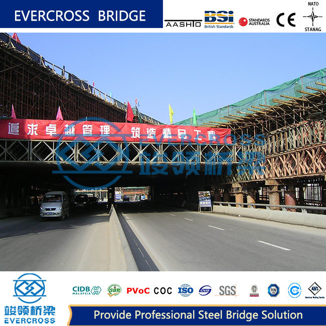 Bailey Type Bridge Scaffolding 3m-60m Height And Long Term Epoxy Zinc ...