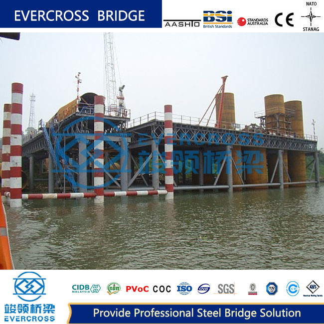 Temporary Bailey Type Trestle Bridge And Platform Steel And Construction