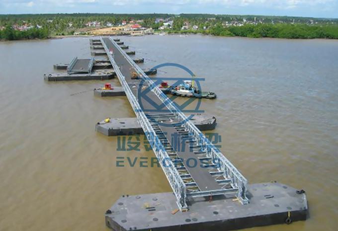 Reusable Floating Pontoon Bridge Inconvenient Traffic For Rivers