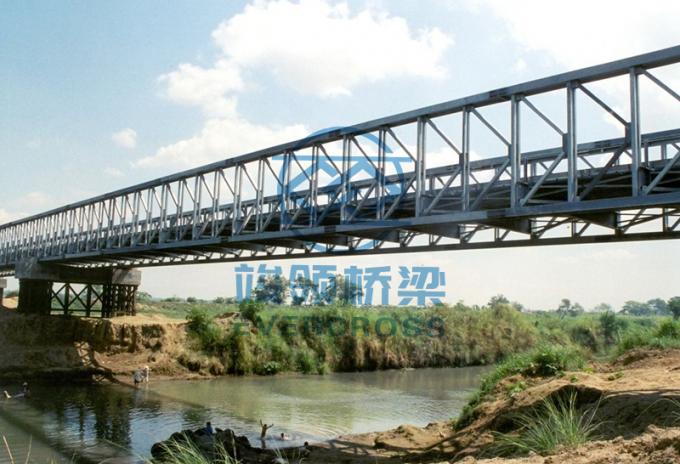 Heavy Duty Prefabricated Steel Truss Bridge Simple Structure